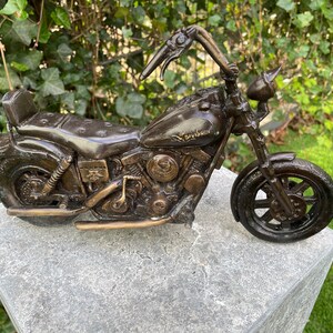 Bronze Motorcycle Sculpture Harley Davidson Interior Garden Statue ...