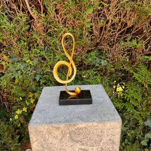 Bronze Music Clef Treble Clef Interior Garden Statue Office 11x7x23 Cm ...