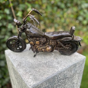 Bronze Motorcycle Sculpture - Harley Davidson - Interior - Garden ...