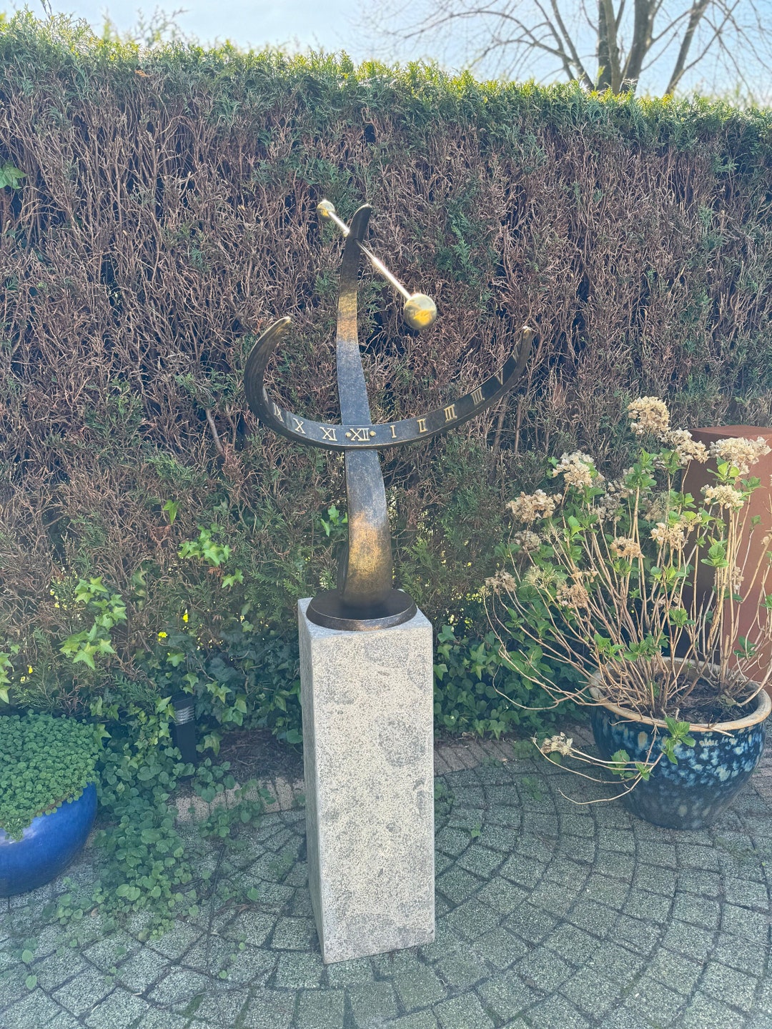 Bronze Sundial Garden Statues Bronze Statue Garden Decoration ...