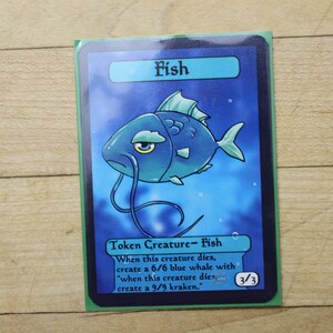 3/3 Fish Chibi-styled Singles Tokens Mtg Inspired- Perfect for Using as ...