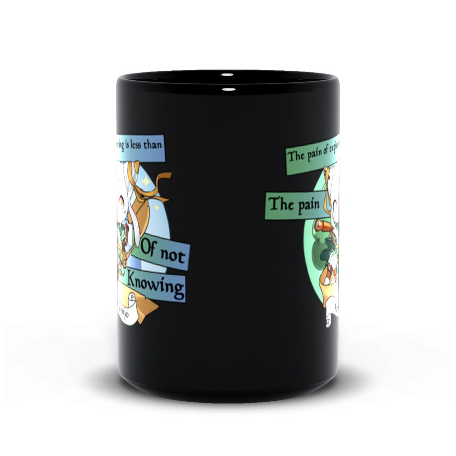 Chibi Tamiyo Mtg Inspired Black Mugs, Perfect Gift for Fans of Magic ...