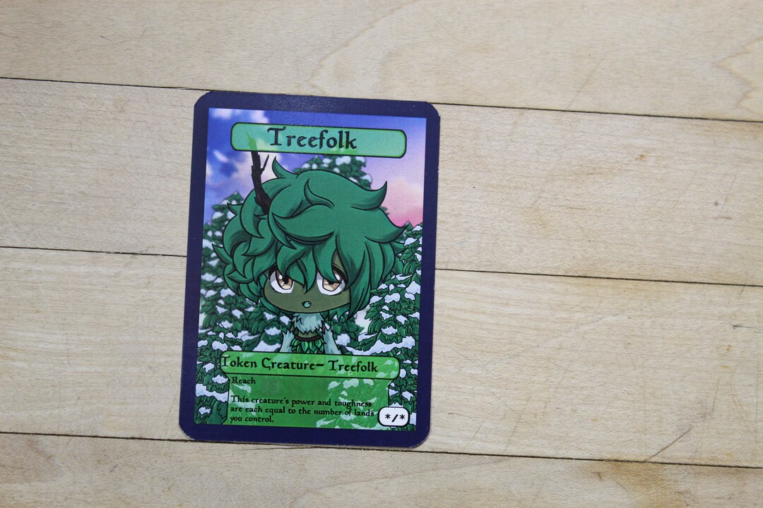 Green */* Treefolk Chibi-styled Singles Tokens Mtg Inspired- Perfect ...