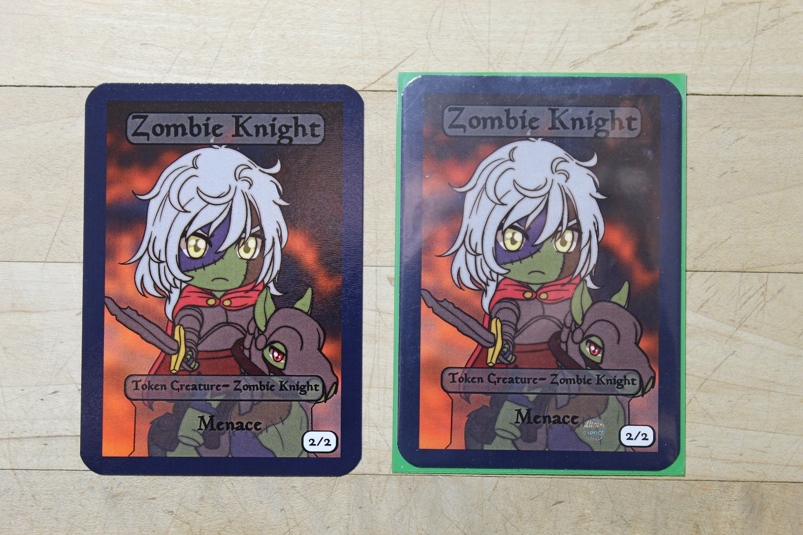 2/2 Zombie Knight W Menace Chibi-styled Singles Tokens Mtg Inspired ...