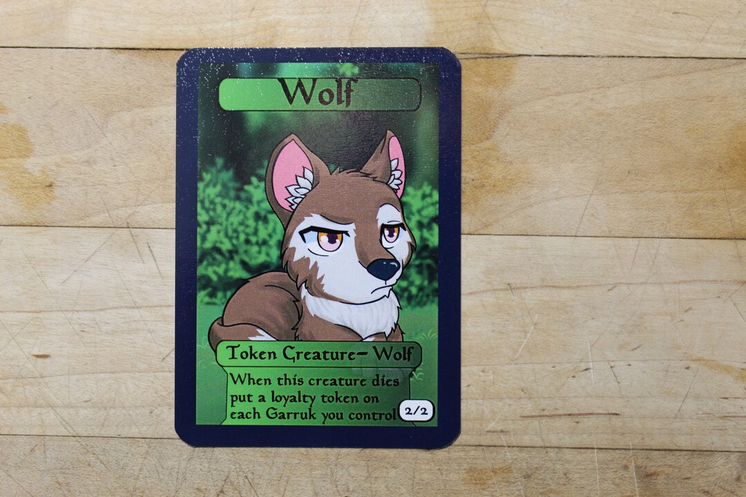 2/2 Wolf for Garruk Token Singles for Alter Art, Edh,standard,commander ...
