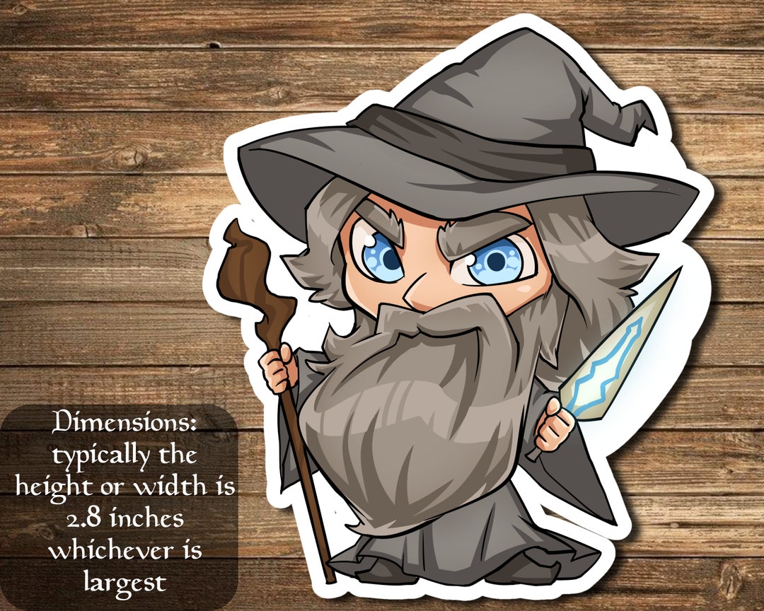 Gandalf, the Grey Sticker Inspired by Magic- Perfect for Deck Boxes ...