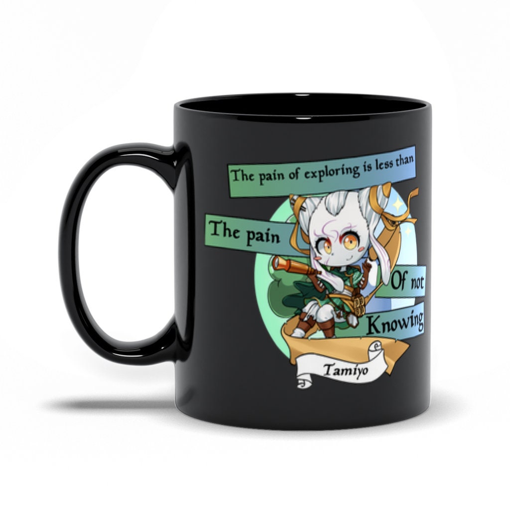 Chibi Tamiyo Mtg Inspired Black Mugs, Perfect Gift for Fans of Magic ...