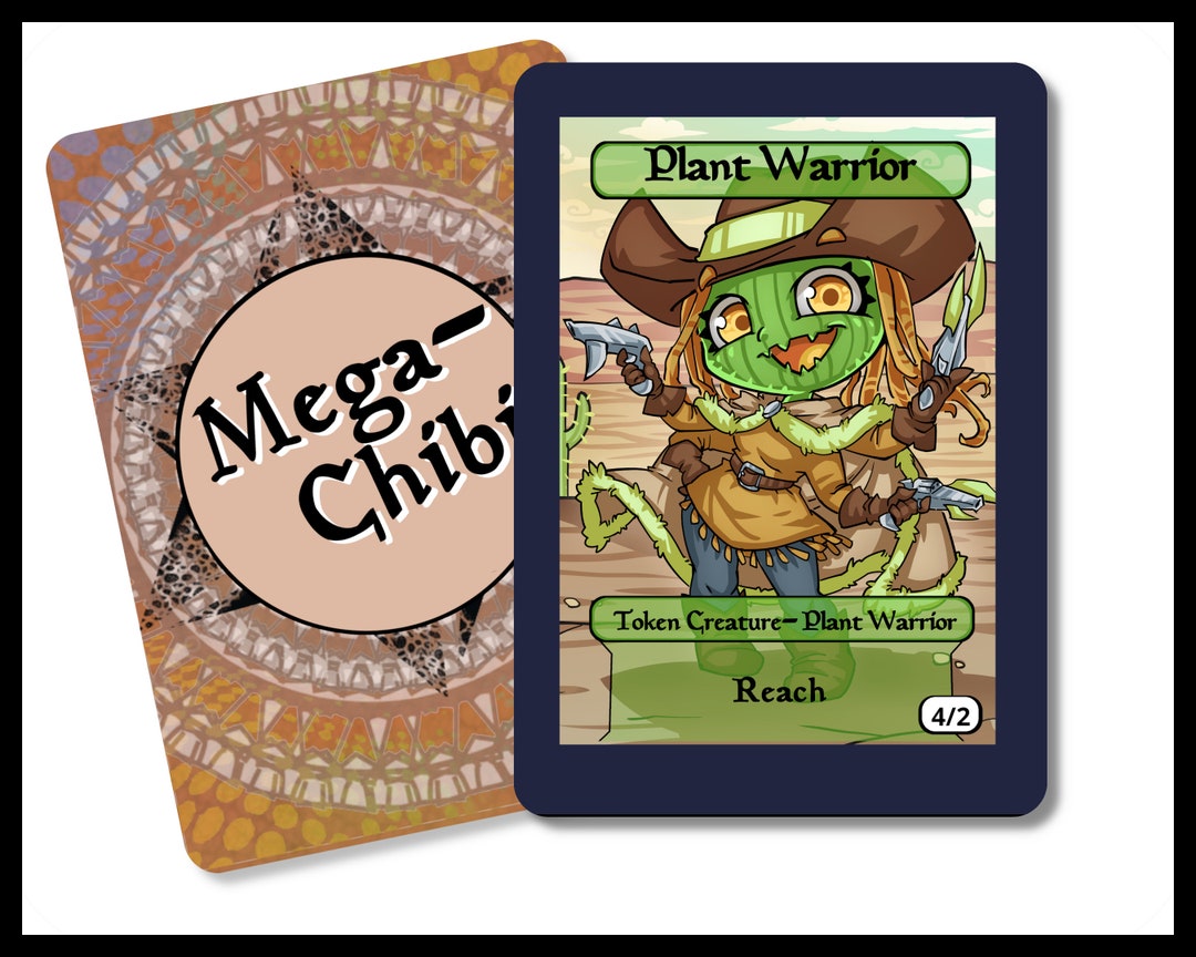 Plant Warrior 4-2 Reach -creature Token- TCG Standard Size for Magic to ...
