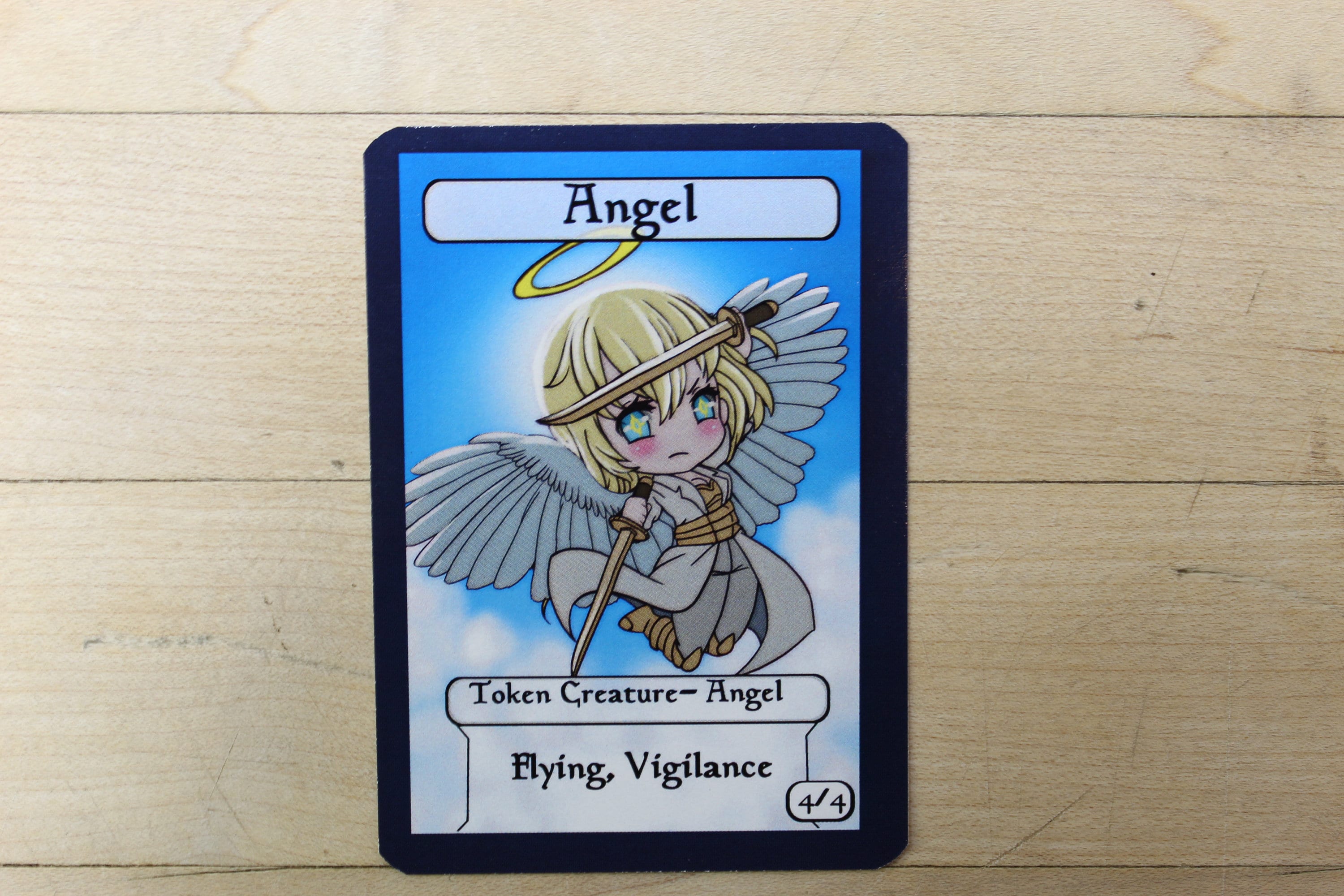 4/4 Flying Vigilance Angel Token Singles Alter Art - Etsy