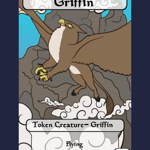 2/2 Griffin Chibi-styled Tokens "m-21" Mtg Inspired- Perfect for Using ...