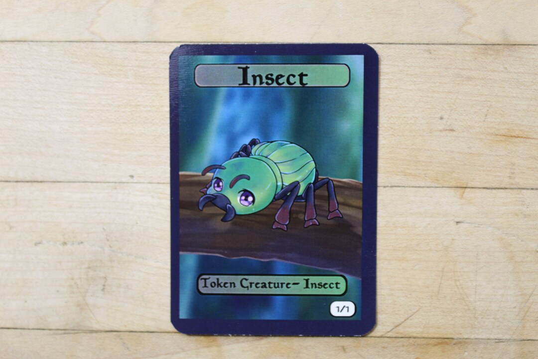 1/1 Blue Green Insect Token Chibi Singles for Alter Art Proxy in Edh ...