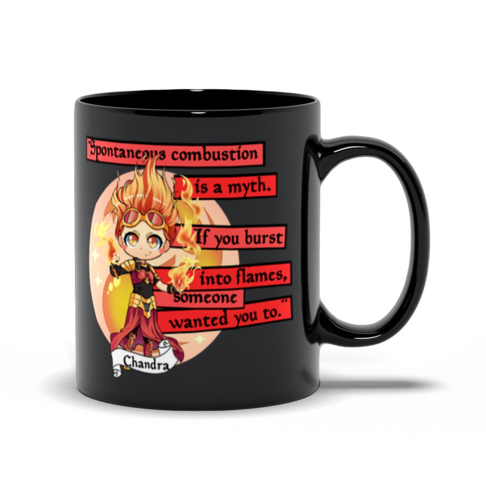 Chibi Chandra Mtg Inspired Black Mugs Perfect Gift for Fans - Etsy