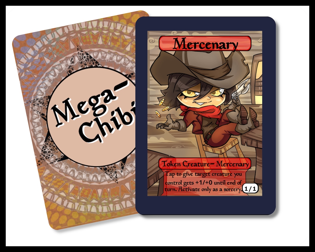 Mercenary 1-1 Ability Creature Token- TCG Standard Size for Magic to ...