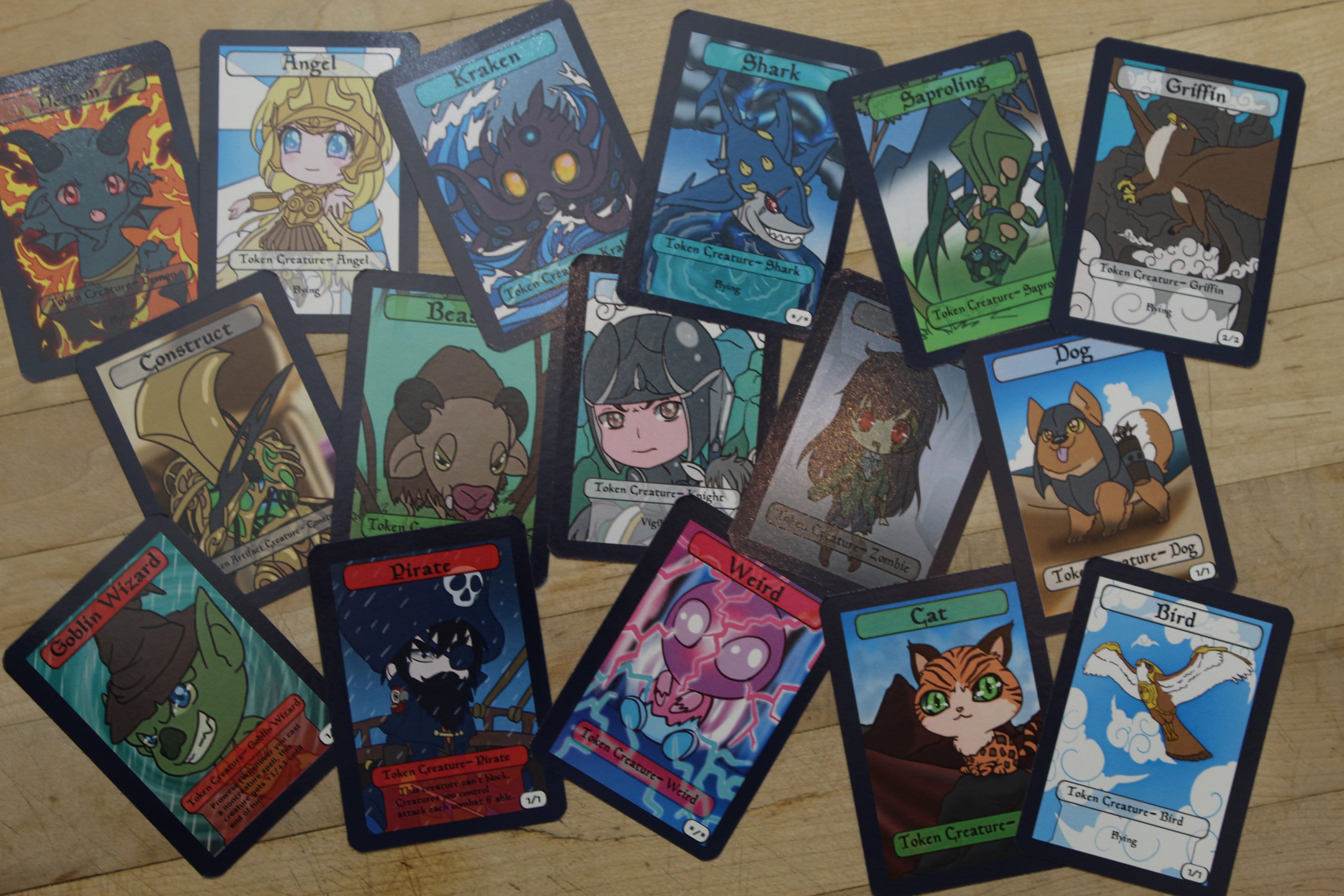 Spider Chibi-styled Singles Tokens m-21 Mtg - Etsy