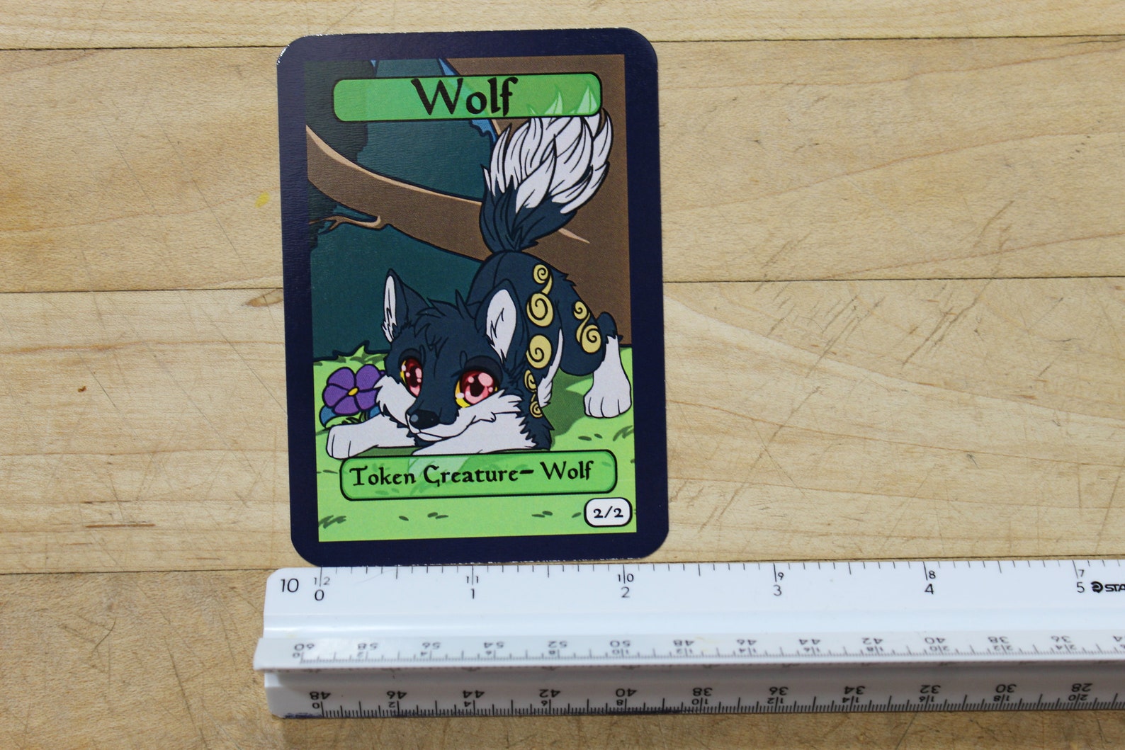 Wolf Chibi-styled Singles Tokens "m-21" Mtg Inspired- Perfect for Using ...