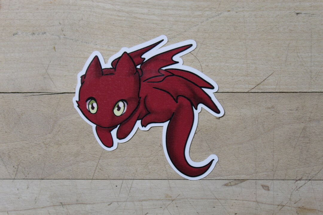 Red Dragon Sticker - Etsy