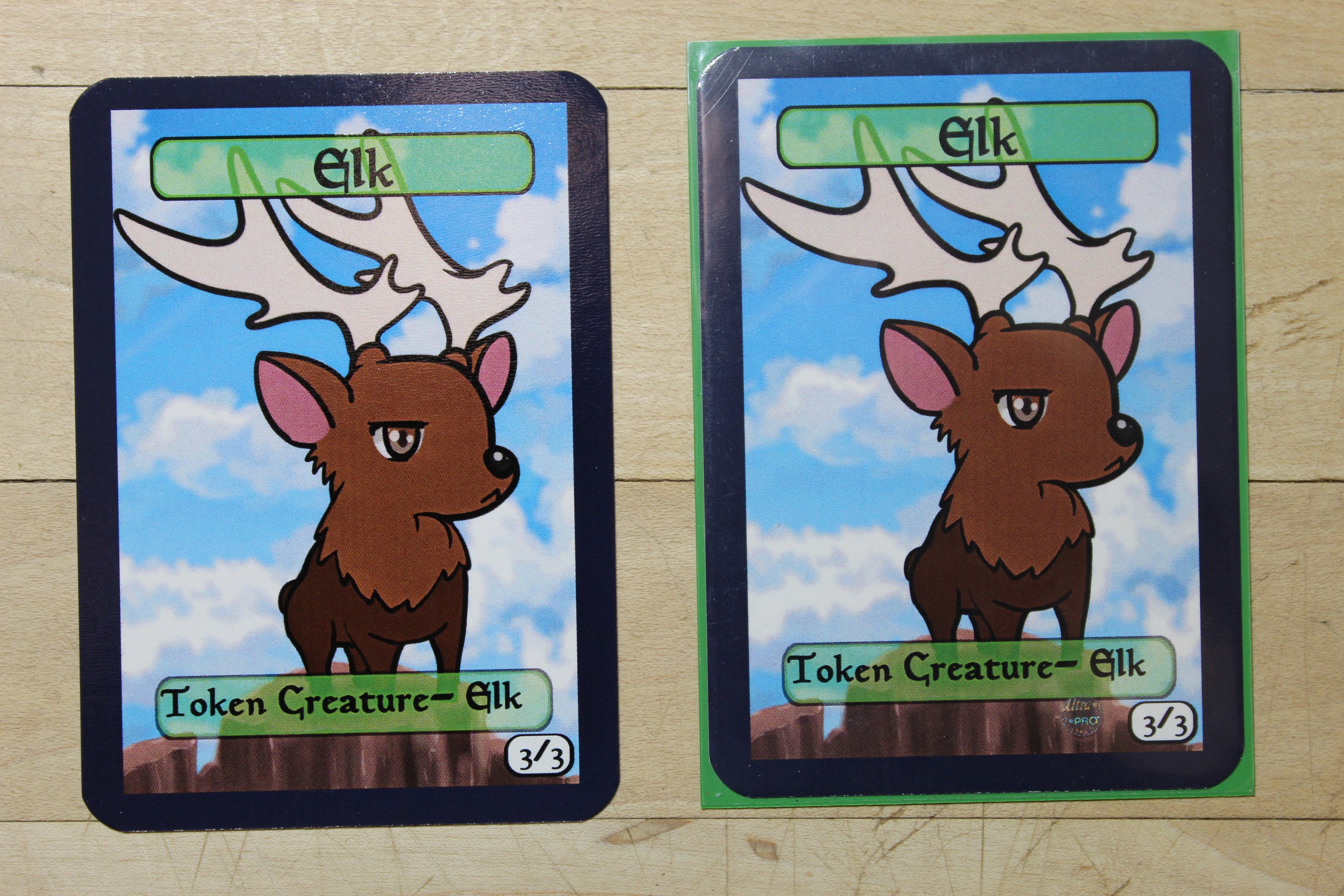 3/3 Elk from Oko Chibi-styled Singles Tokens Mtg Inspired - Etsy
