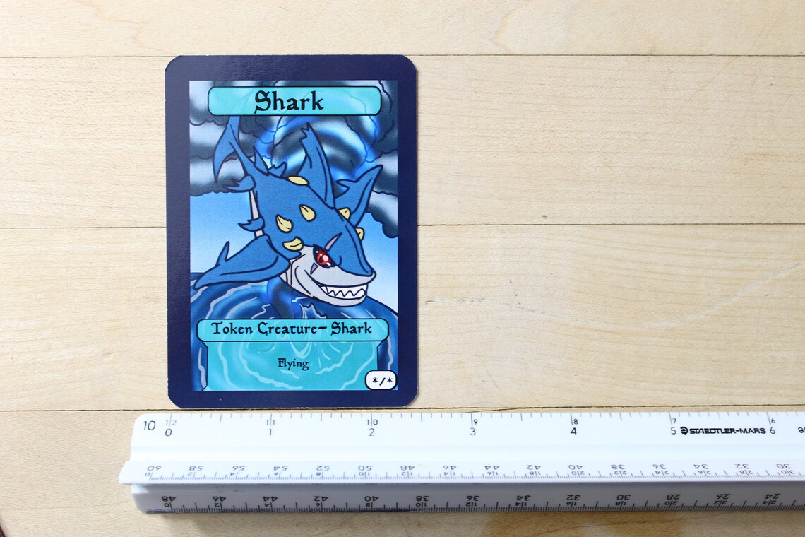 Shark Tokens Chibi-styled m-21 Mtg Inspired - Etsy