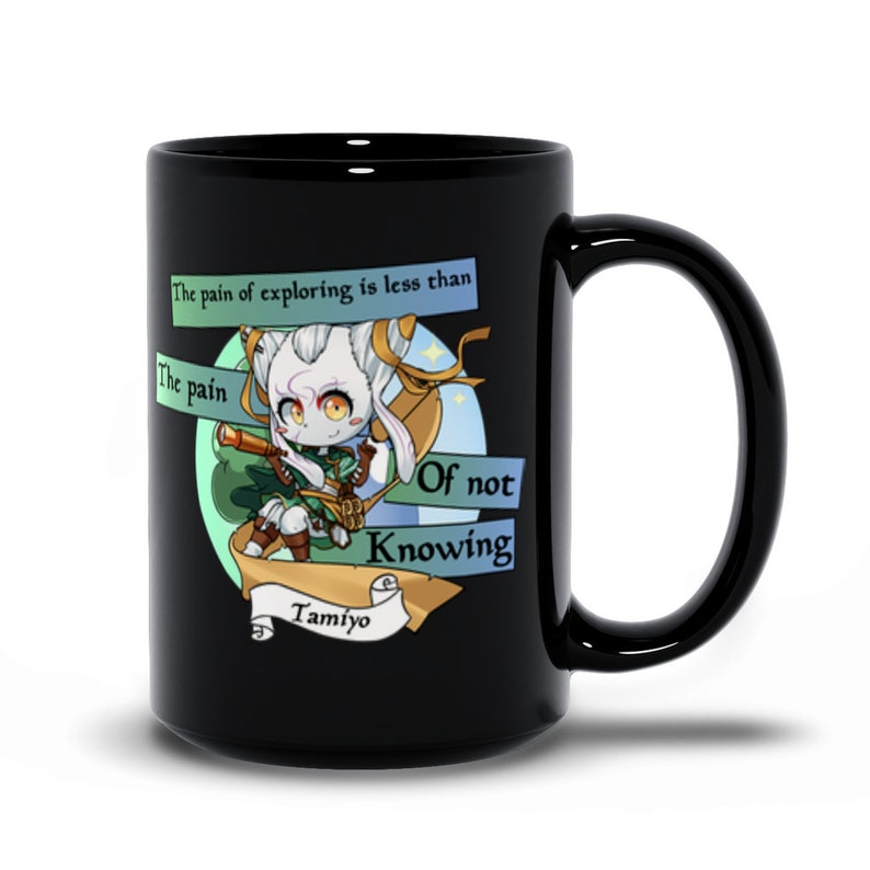Chibi Tamiyo Mtg Inspired Black Mugs, Perfect Gift for Fans of Magic ...