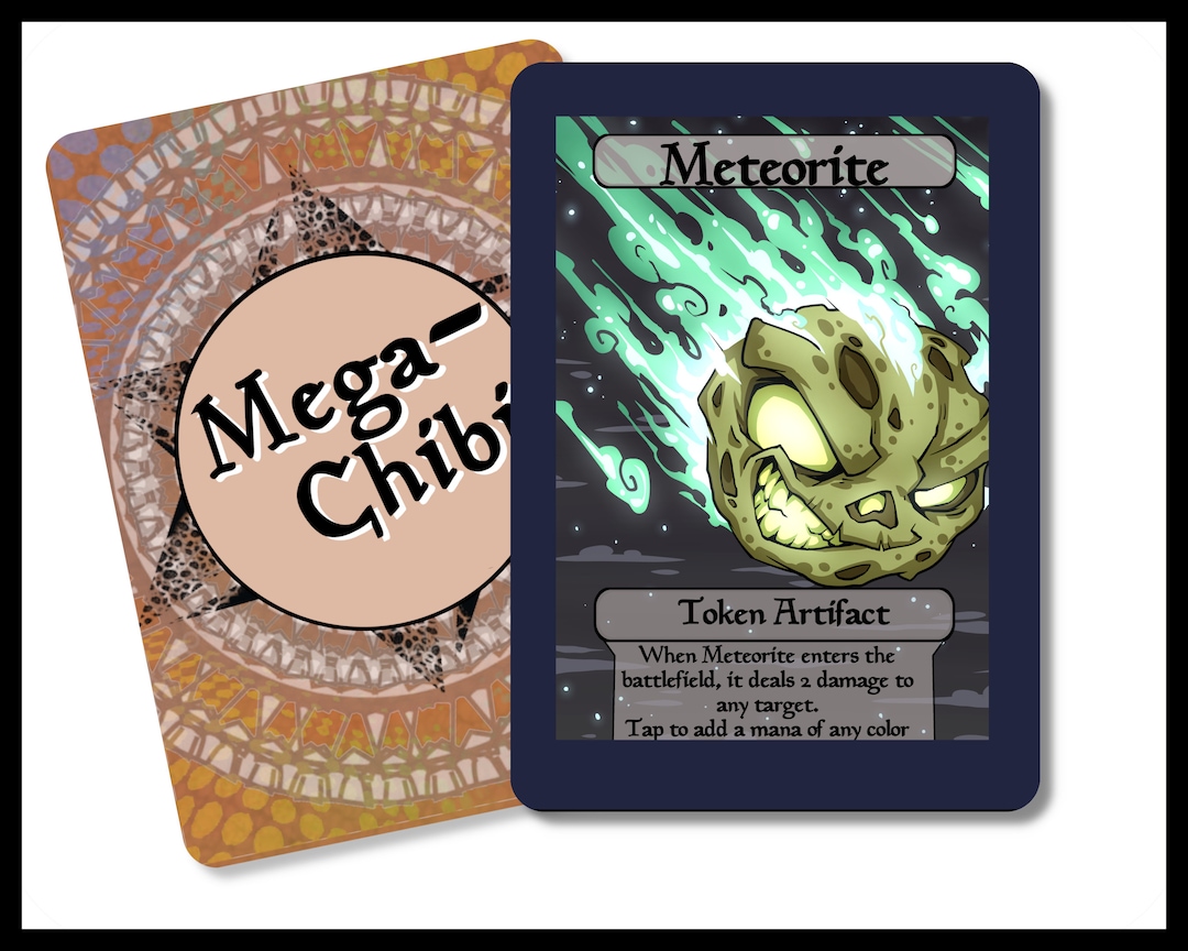Meteorite -creature Token- TCG Standard Size for Magic to Represent ...