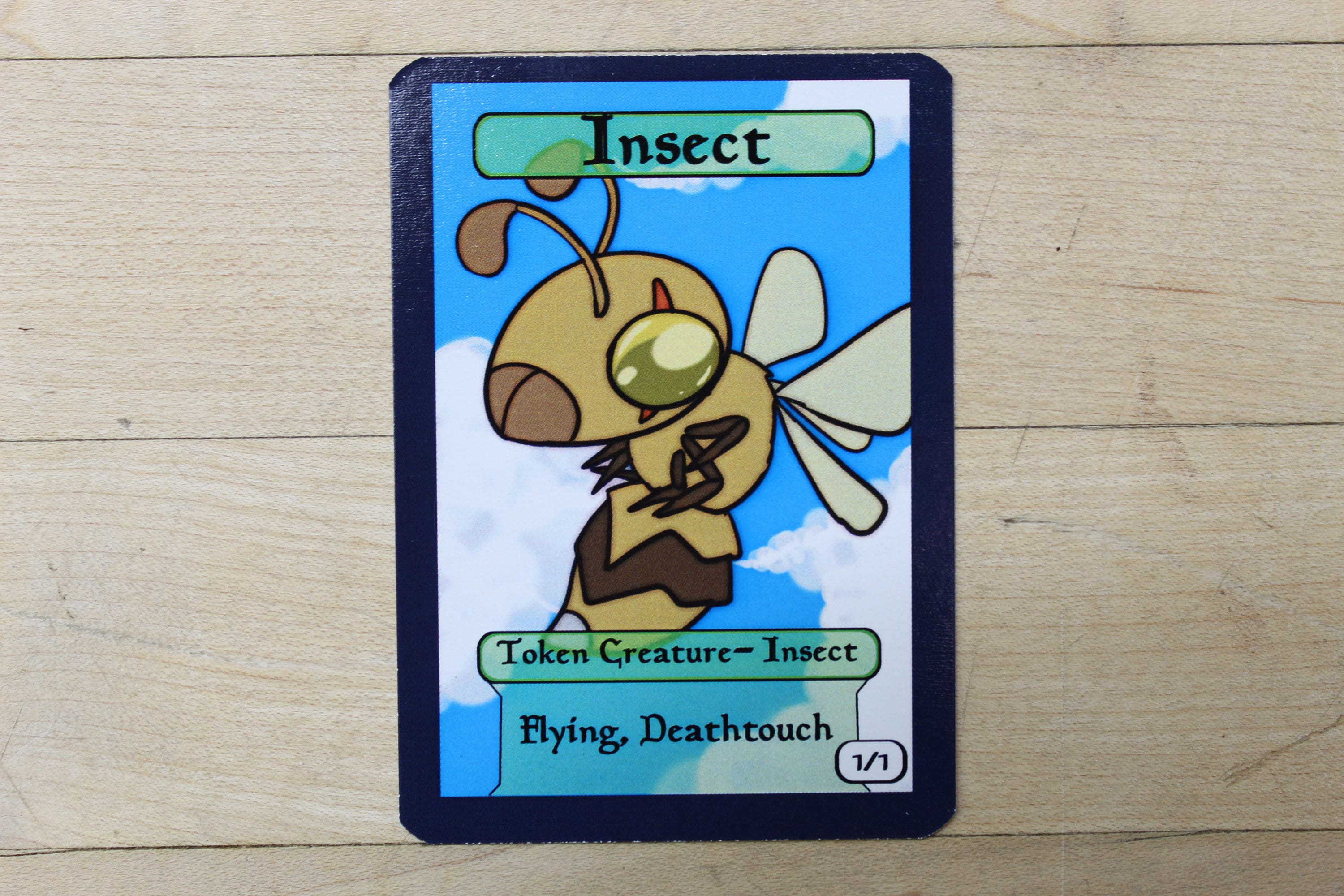 1/1 Flying Deathtouch Insect Token Singles Alter Art | Etsy