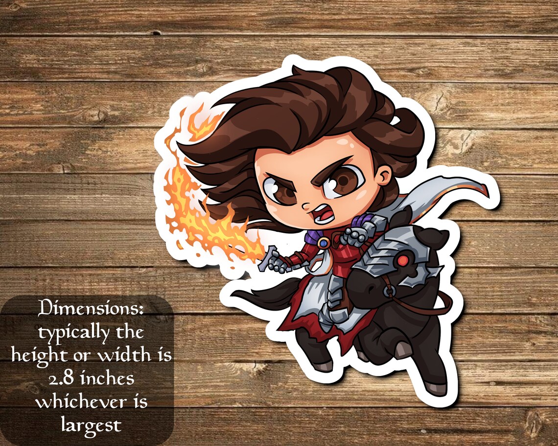 Syr Gwyn Hero of Ashvale W Steed Sticker Inspired by Magic the - Etsy