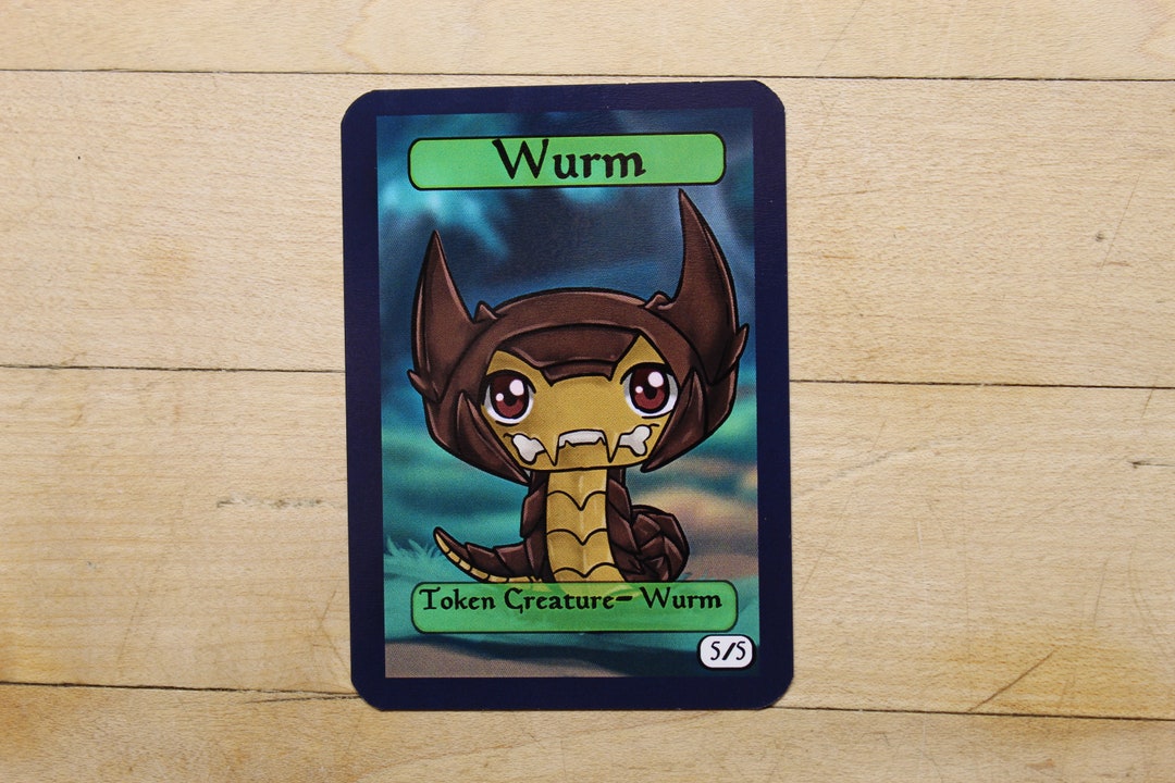 5/5 Wurm Token Singles Alter Art, Edh,standard,commander,vintage,and ...