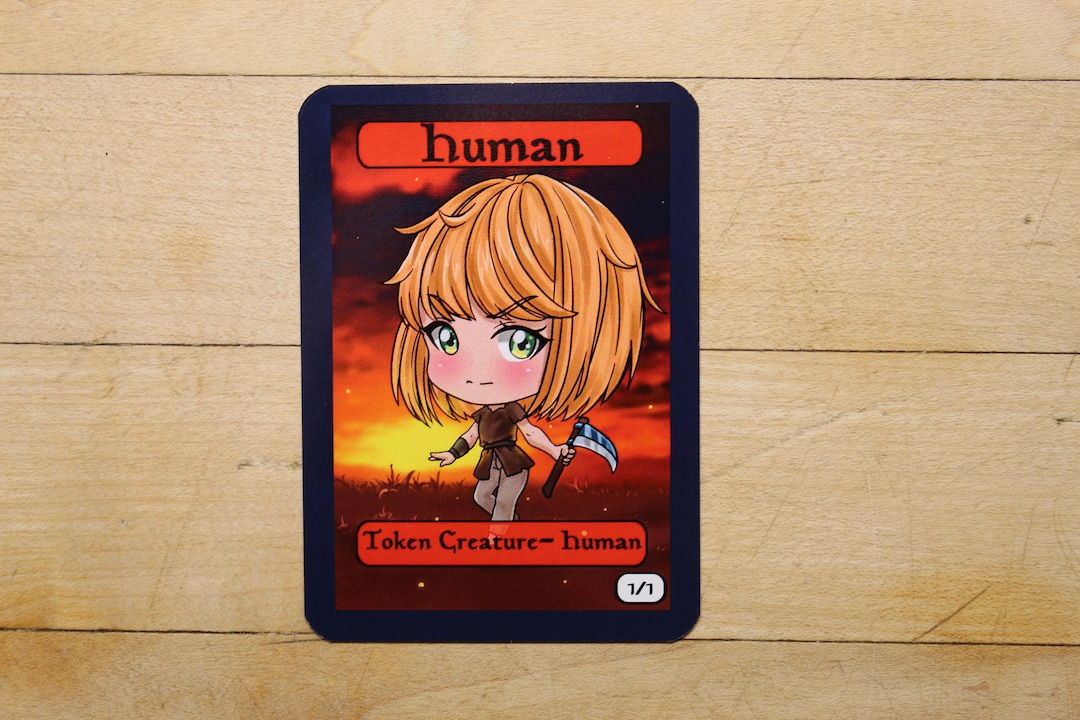 1/1 Red Human Token Singles Alter Art, Edh,standard,commander,vintage ...