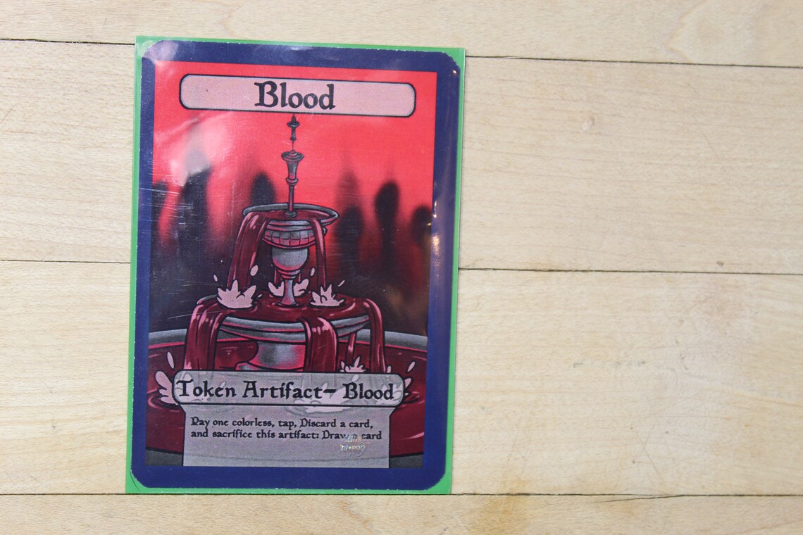 Blood Token Chibi-styled Singles Tokens Mtg Inspired Perfect | Etsy