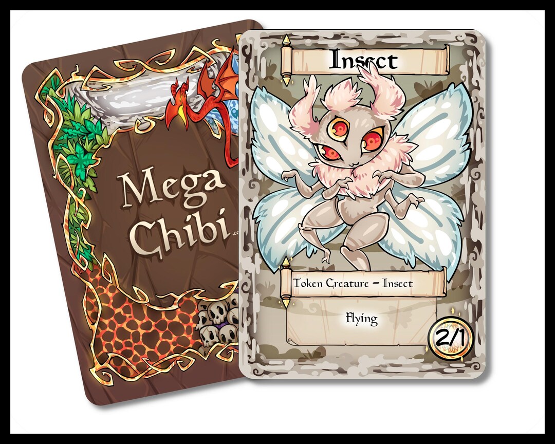 Insect 2-1 Flying W (token)- TCG Standard Size for Magic to Represent ...