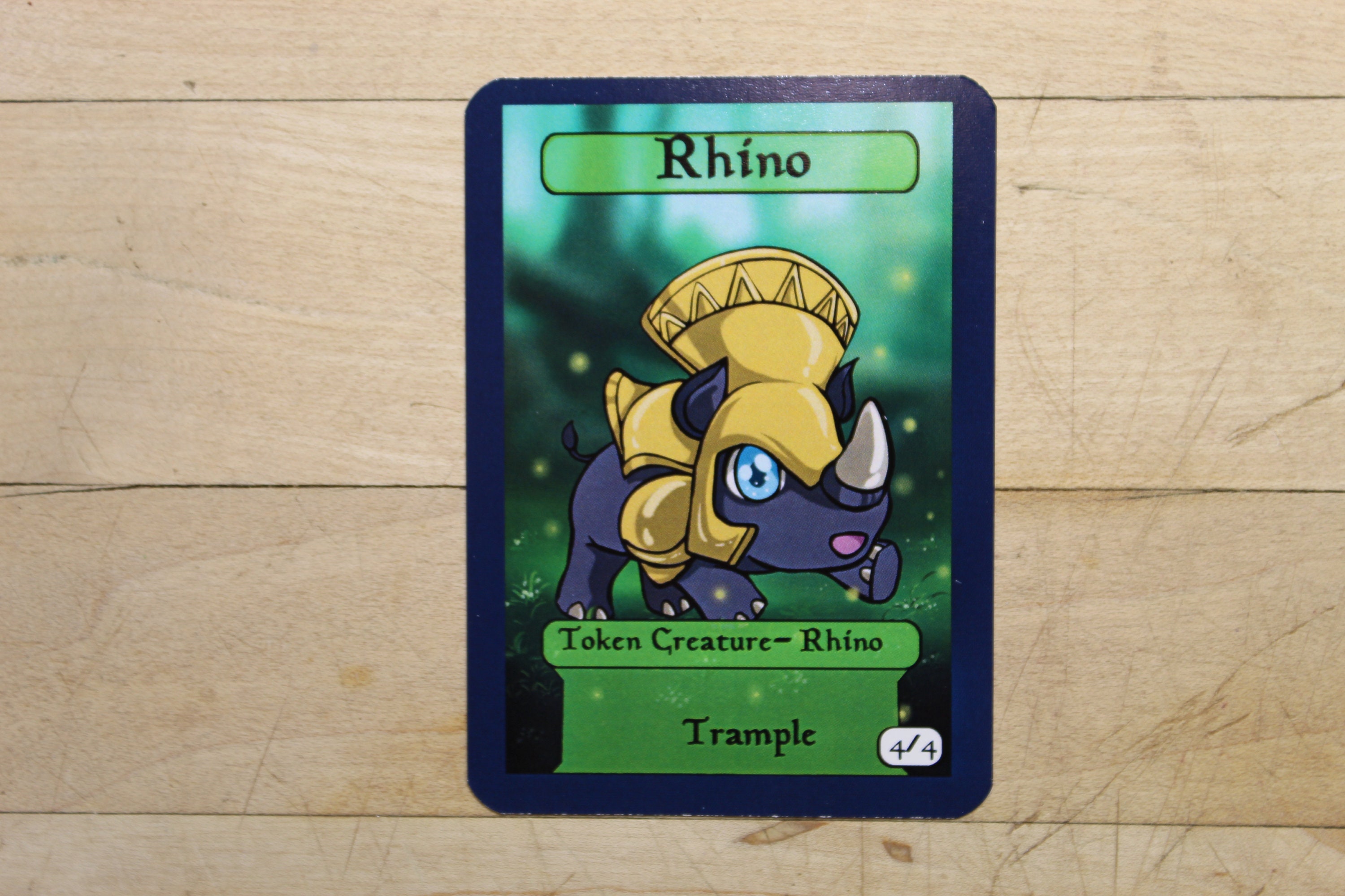4/4 Rhino W Trample Token Chibi Singles for Alter Art Proxy in - Etsy