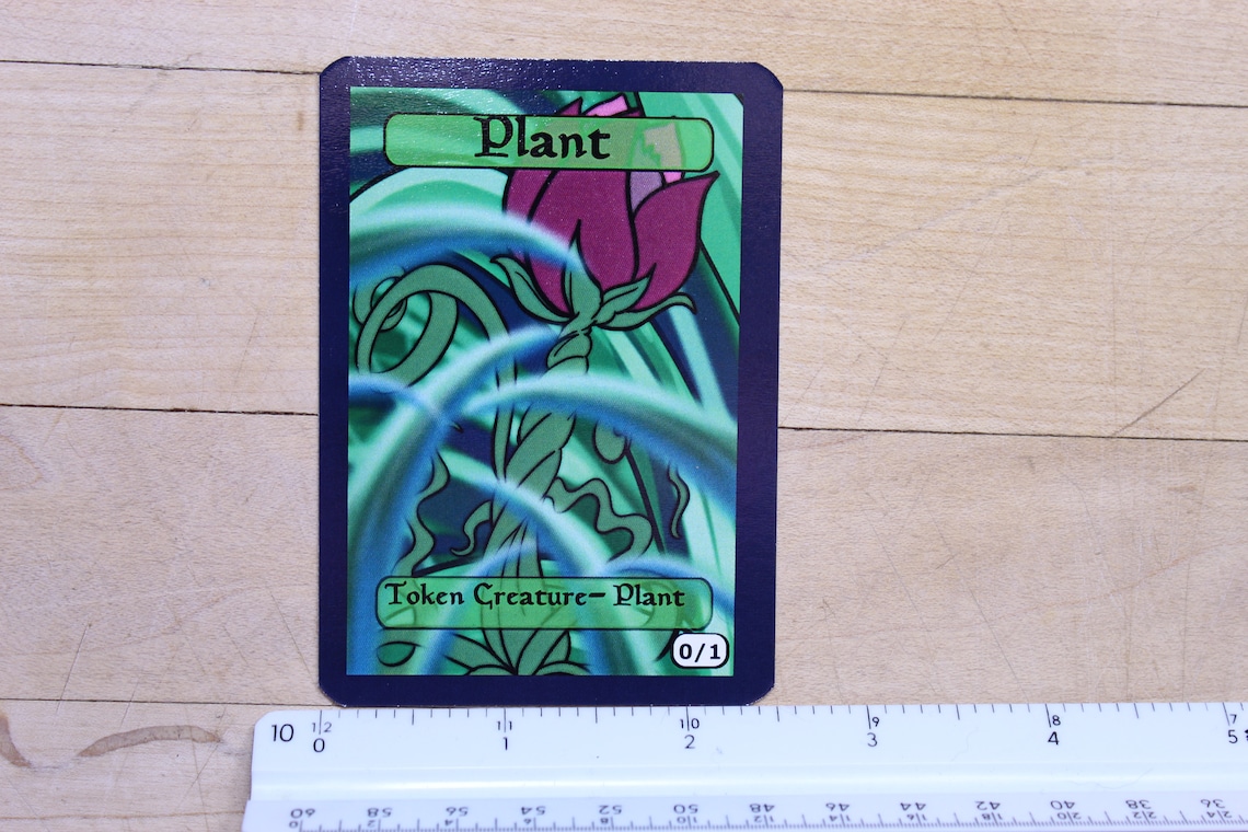 0/1 Plant Token Singles Alter Art - Etsy