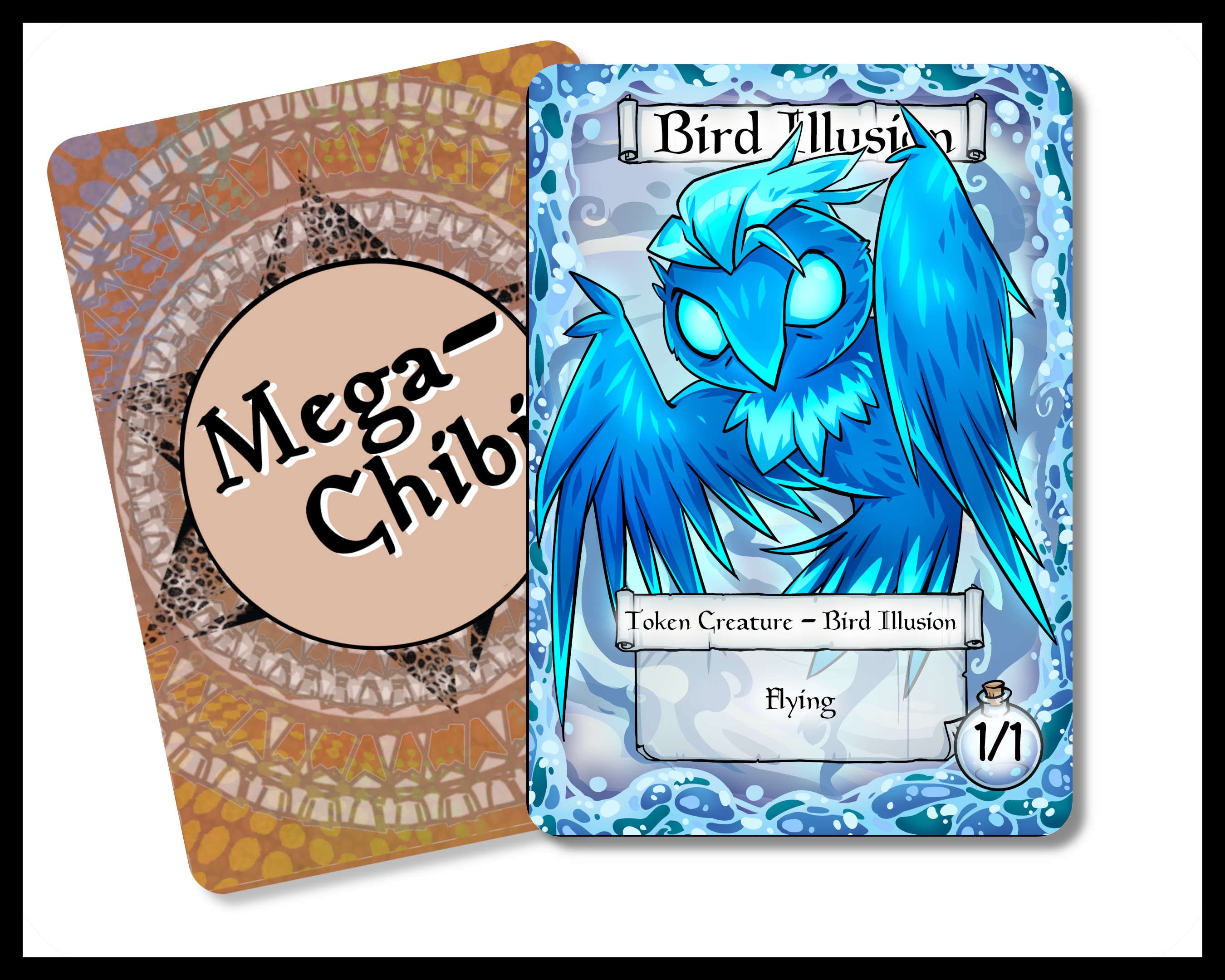 Bird Illusion - 1-1 -flying Creature Token- TCG Standard Size for Magic ...