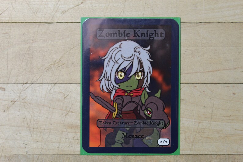 2/2 Zombie Knight W Menace Chibi-styled Singles Tokens Mtg Inspired ...