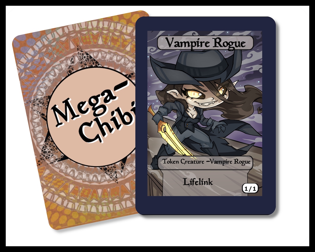 Vampire Rogue 1-1 Ll Creature Token- TCG Standard Size for Magic to ...