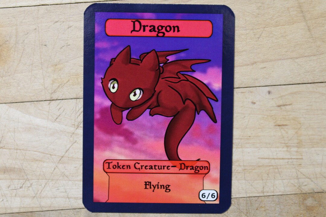 6/6 Dragon Token Singles for Alter Art Proxy in Edh,standard,commander ...