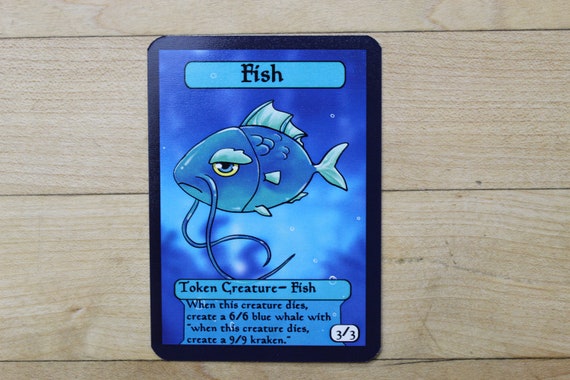 3/3 Fish Chibi-styled Singles Tokens Mtg Inspired Perfect for - Etsy