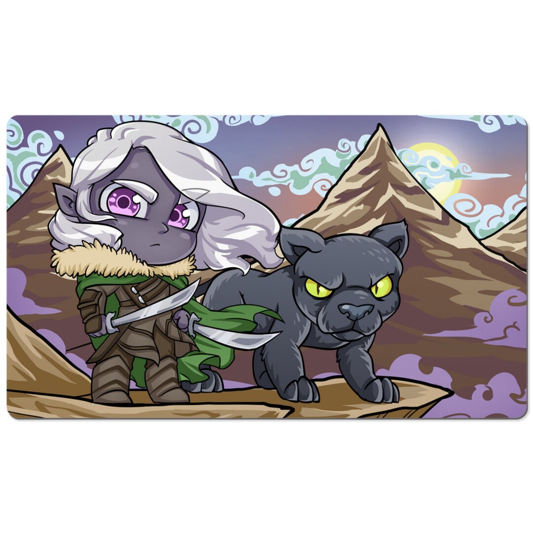 Drizzt and Guenhwyvar Playmat - Etsy