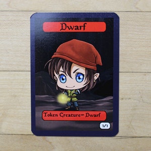 1/1 Dwarf Chibi-styled Singles Tokens Mtg Inspired- Perfect for Using ...