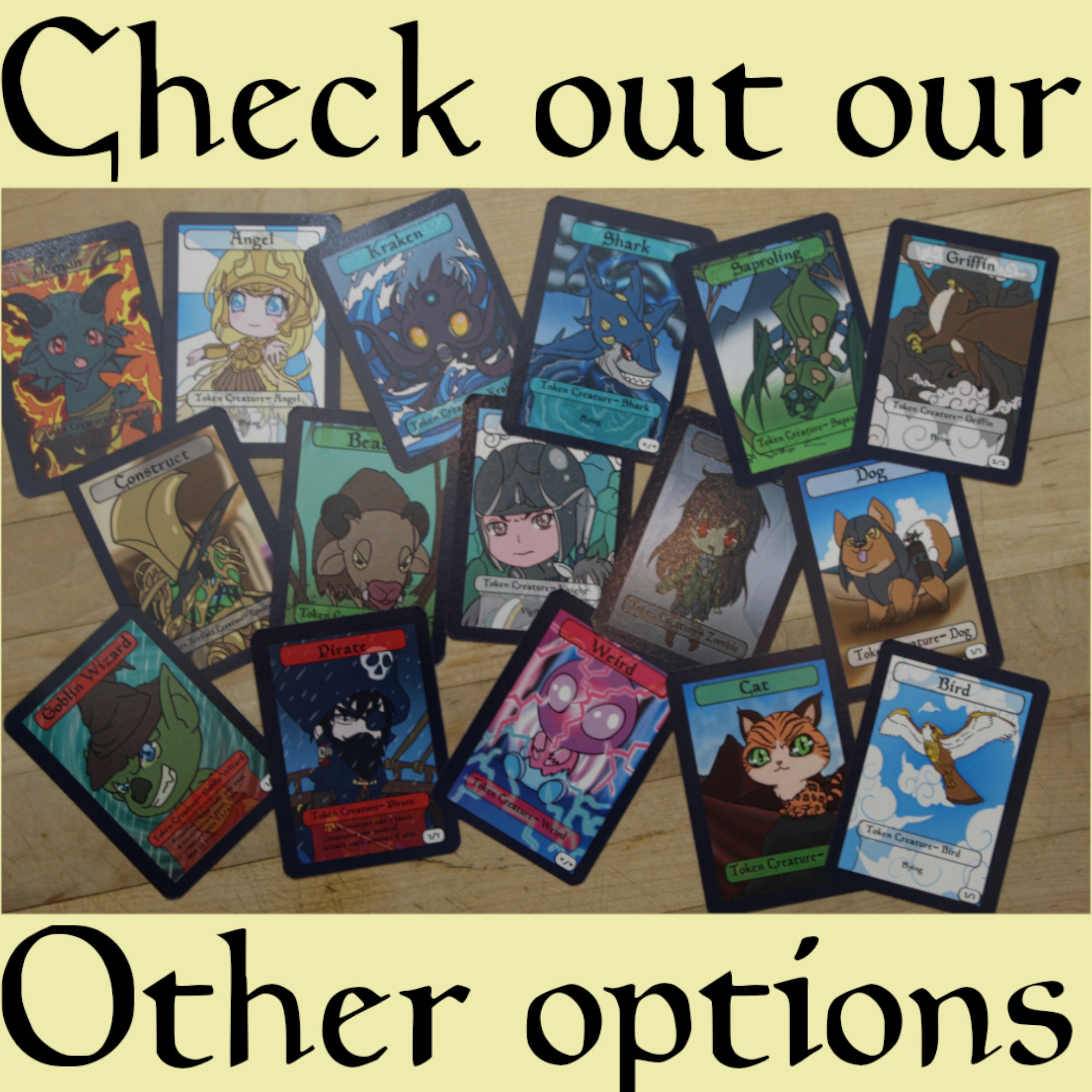 1/1 Dog Tokens Chibi-styled "m-21" Mtg Inspired Singles- Perfect for ...