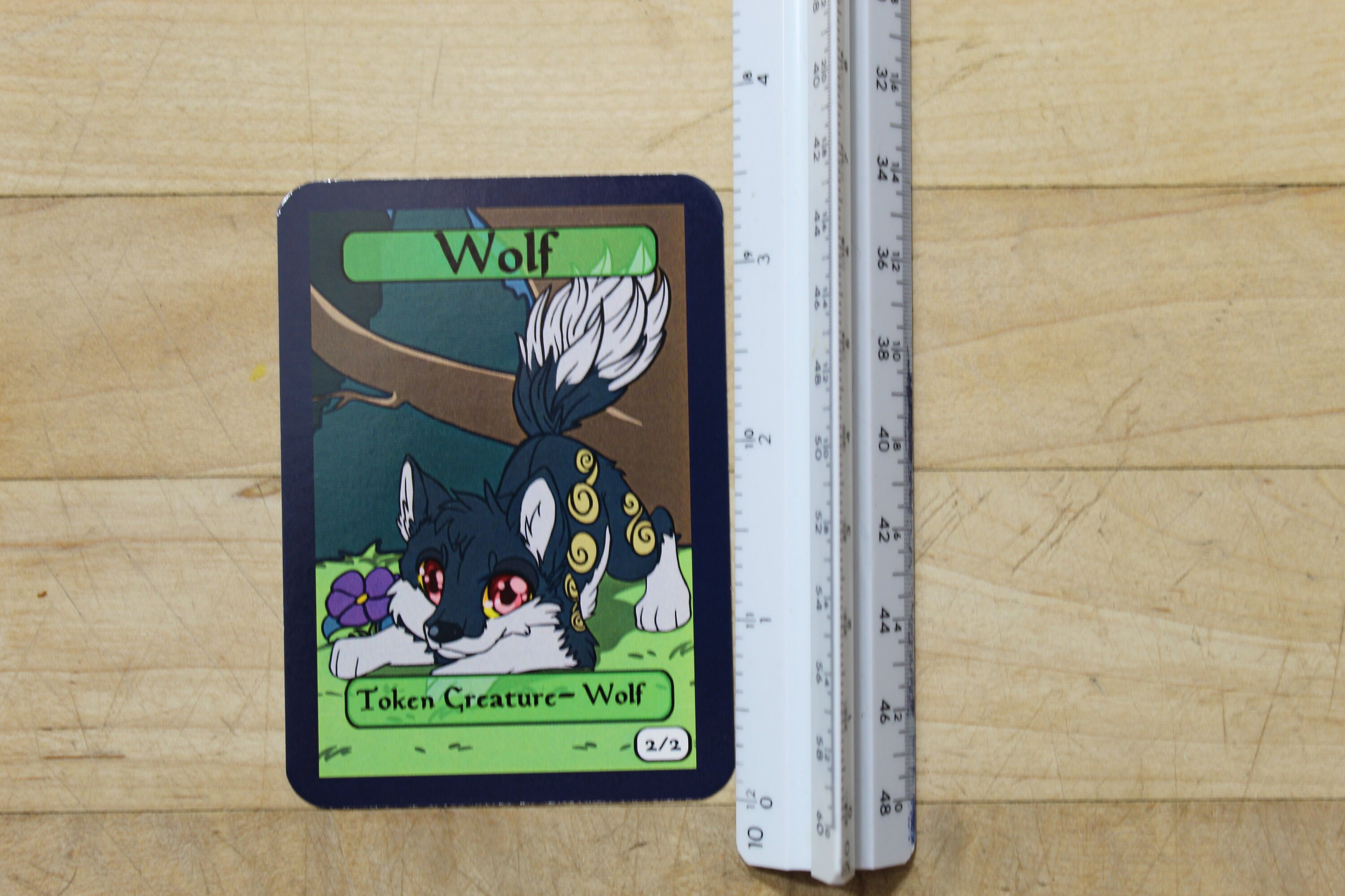 Wolf Chibi-styled Singles Tokens "m-21" Mtg Inspired- Perfect for Using ...