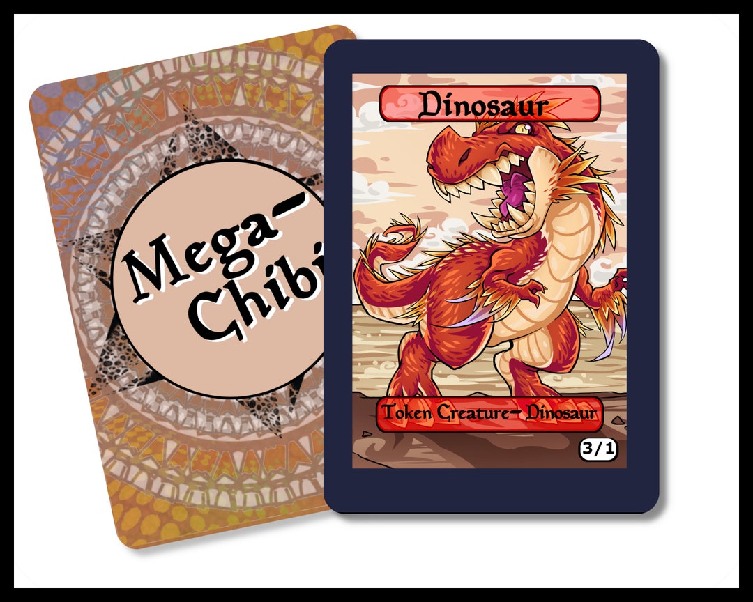Dinosaur 3-1 -creature Token- TCG Standard Size for Magic to Represent ...