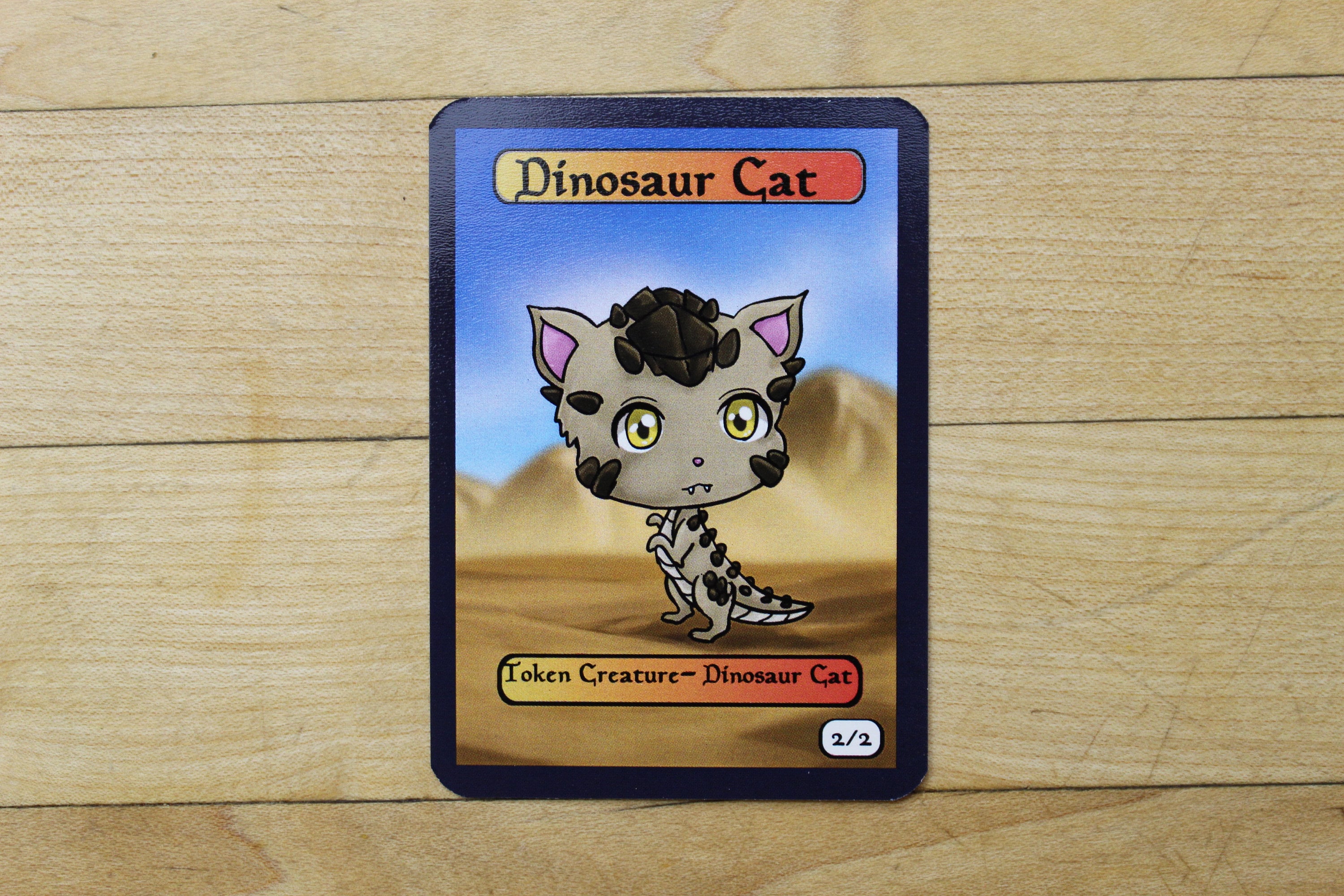 2/2 Dino Cat Chibi-styled Singles Tokens Mtg Inspired Perfect - Etsy UK