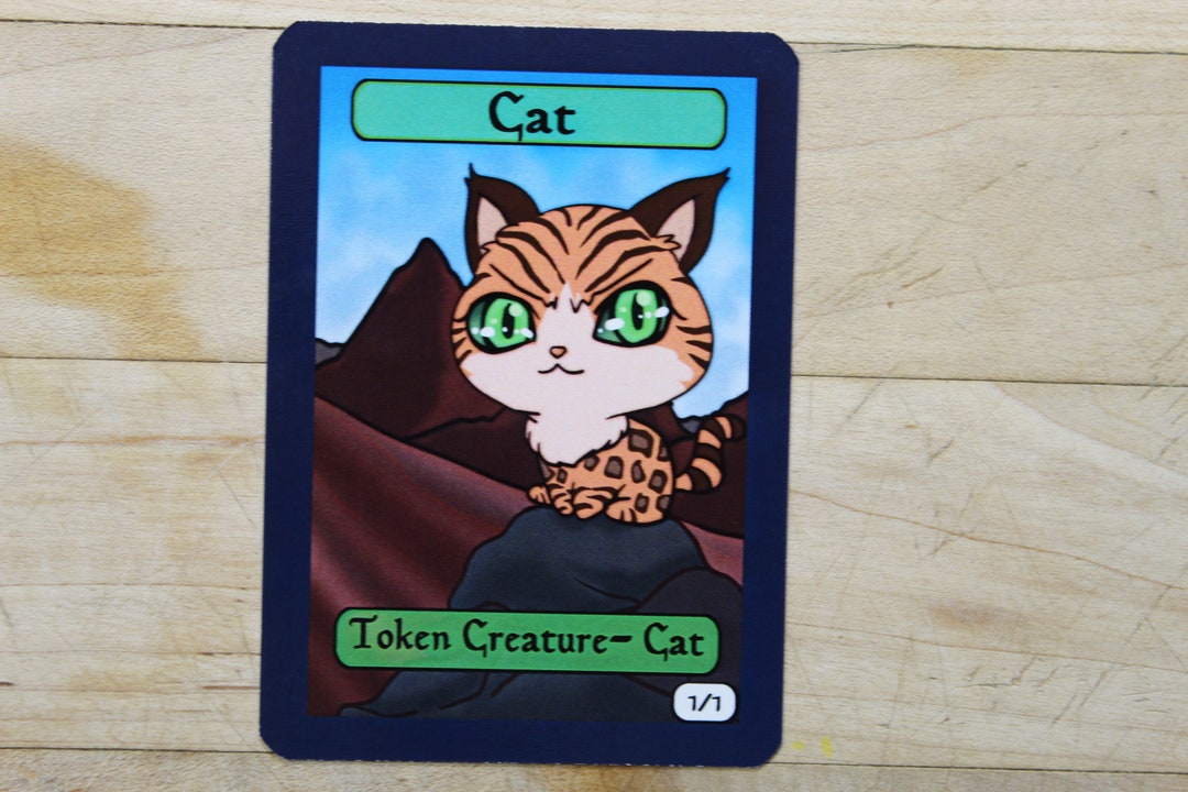 1/1 Cat Tokens Chibi-styled "m-21" Mtg Inspired Singles- Perfect for ...