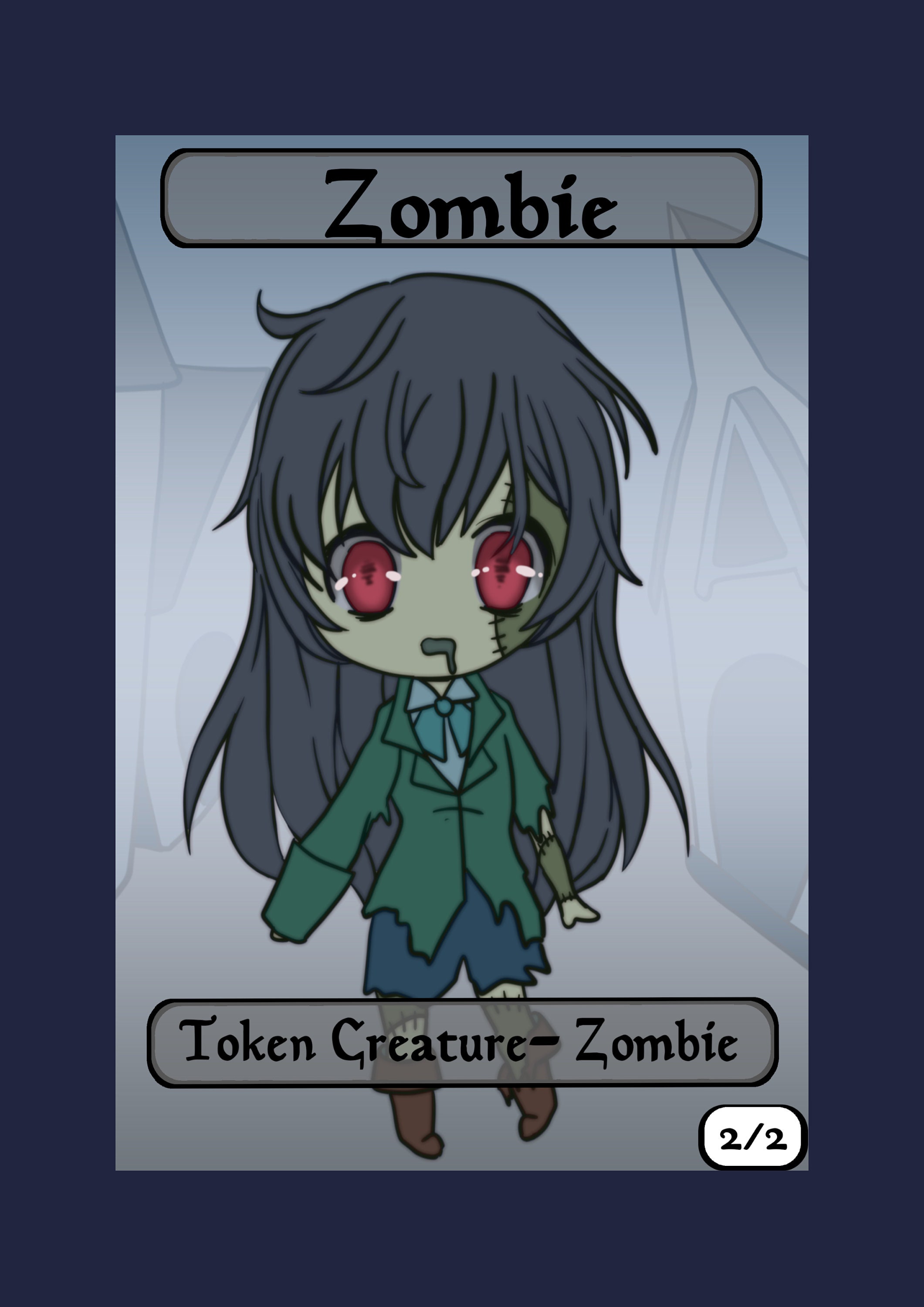 Zombie Tokens Chibi-styled Singles m-21 Mtg - Etsy