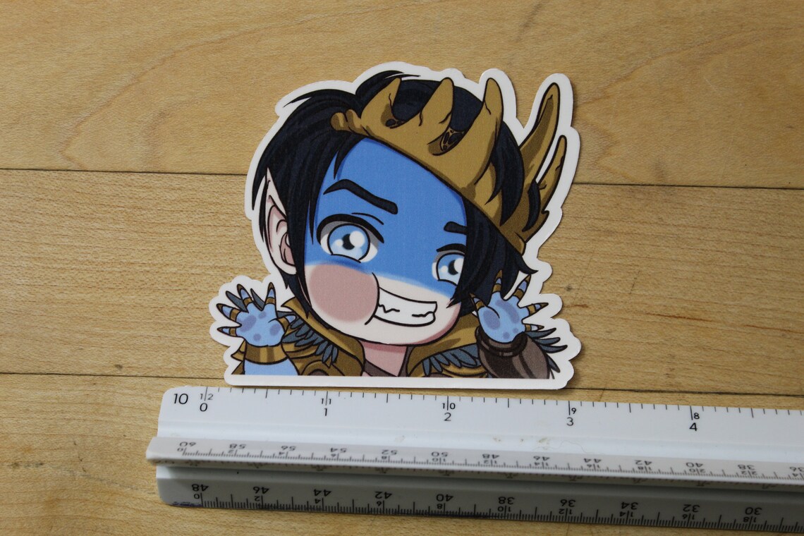 Chibi Oko Peeker Sticker Decal for Journal Deckboxes Laptops | Etsy