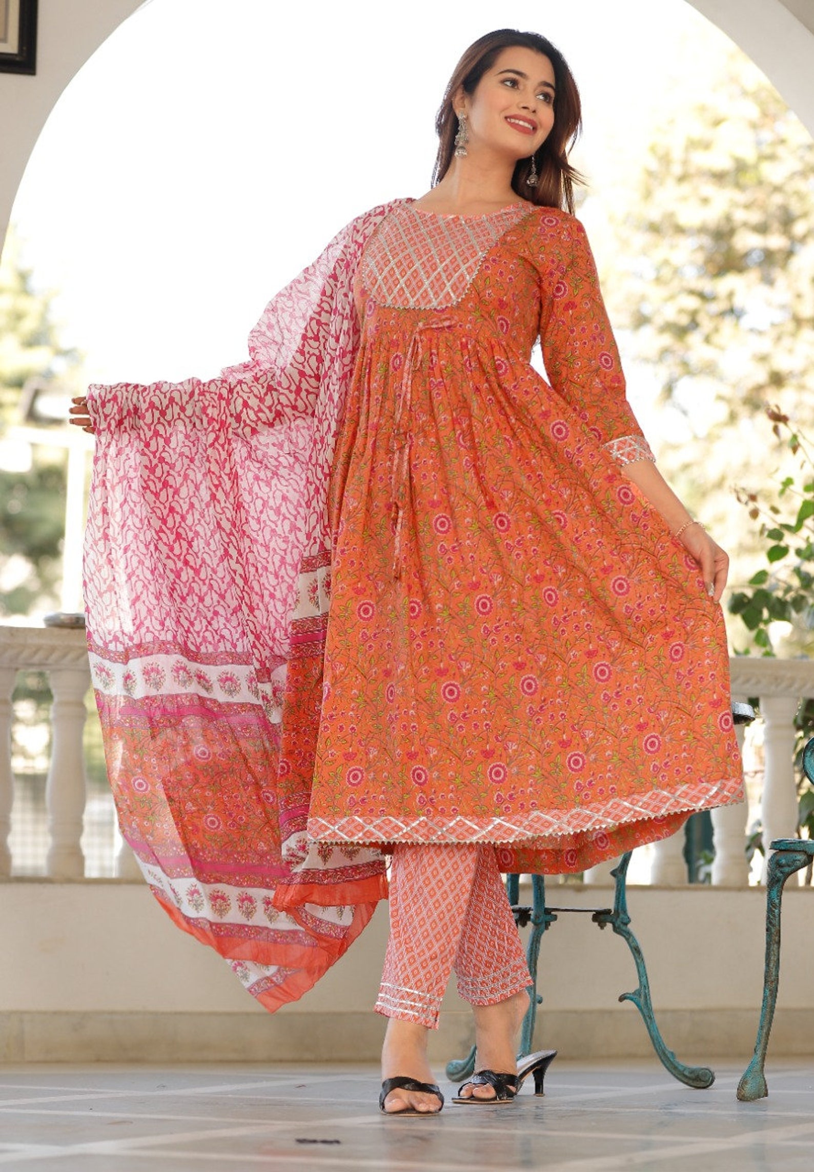 Kurti. Palazzo Pants. Indian Clothes. Indian Dresses. Hand - Etsy