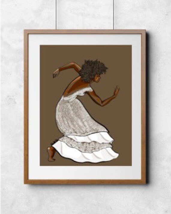 African American Dancer Portrait Modern Dance Dancer | Etsy