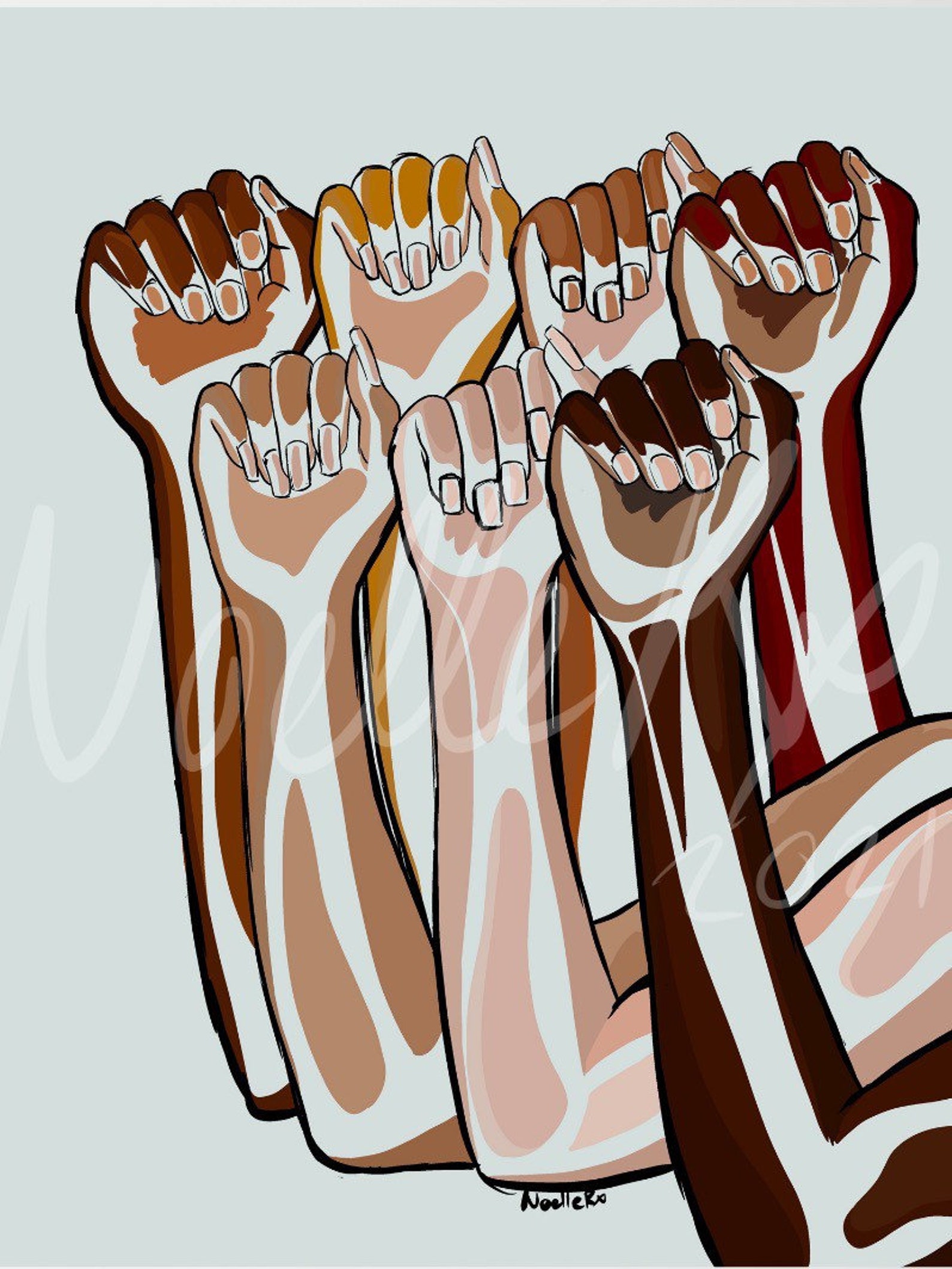 Stronger Together Power Fist Female Empowerment Feminist | Etsy