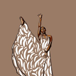 Black Ballerina African American Dancer Portrait Judith | Etsy